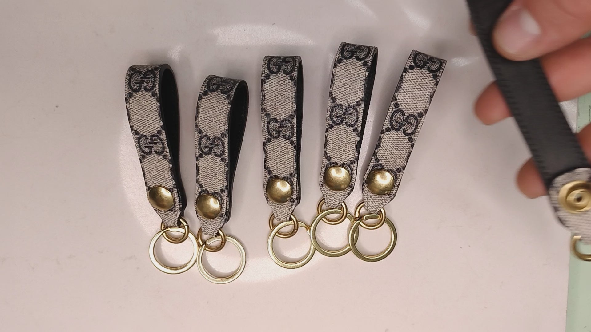 Upcycled Vintage Blue GUCCI Snap Keychain – realupcycle